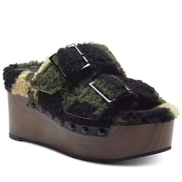 Jessica Simpson | Shoes | New Jessica Simpson Faux Fur Camo Slide ...
